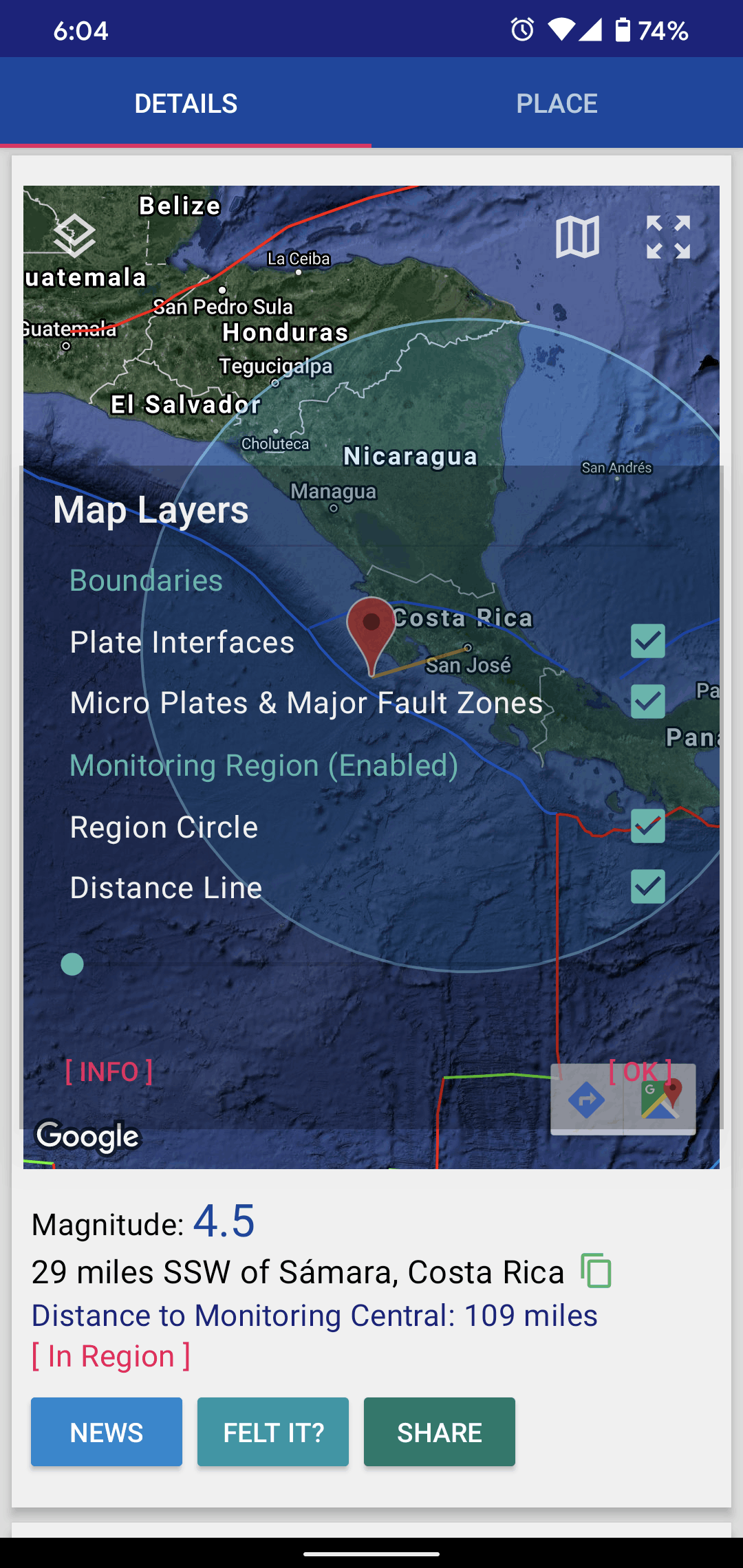 Earthquake Track - Intro