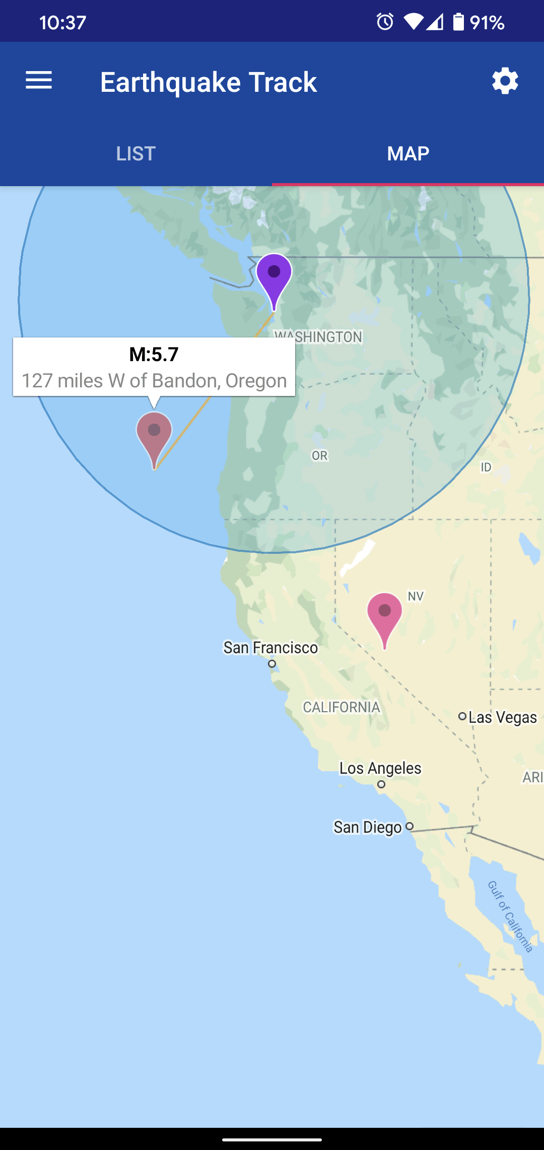 Earthquake Track - Intro